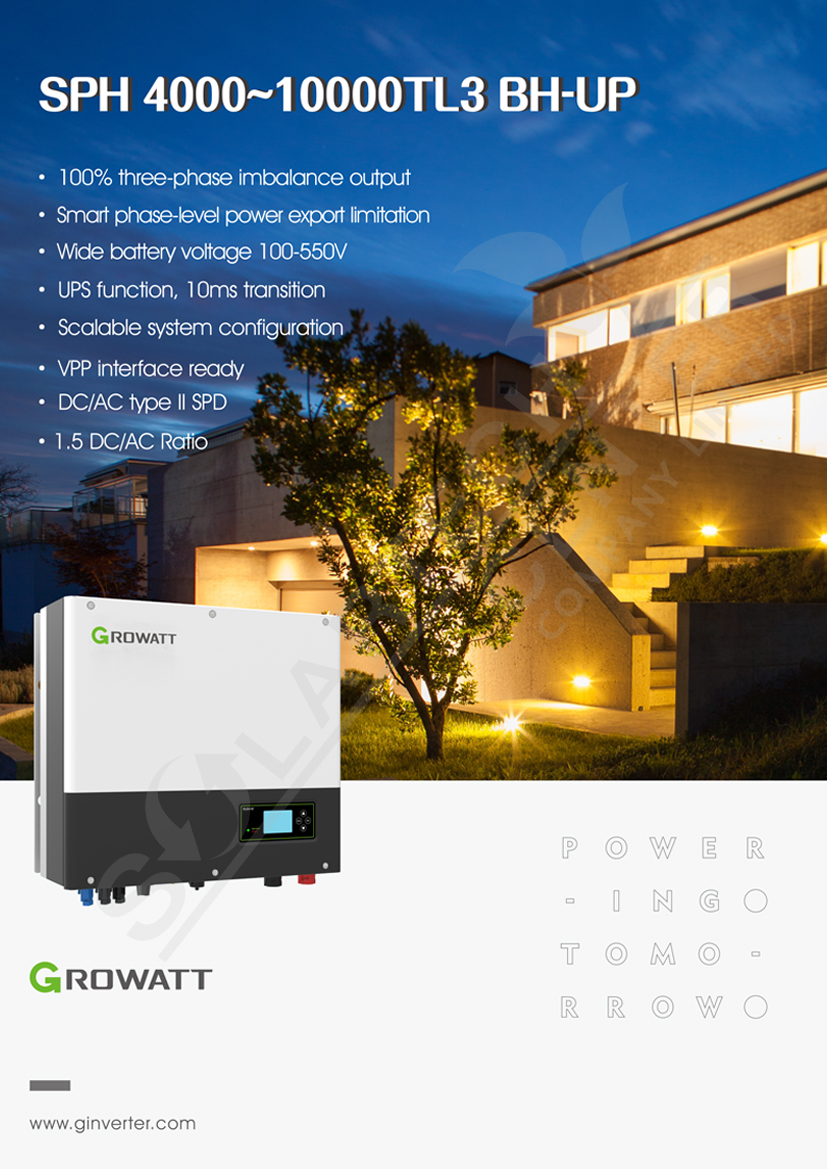 GROWATT ON-OFF Grid Hybrid Inverter SPH10000TL3 BH - ขายอุปกรณ์ติดตั้งโซล่าเซลล์ แผงโซล่าเซลล์ ...